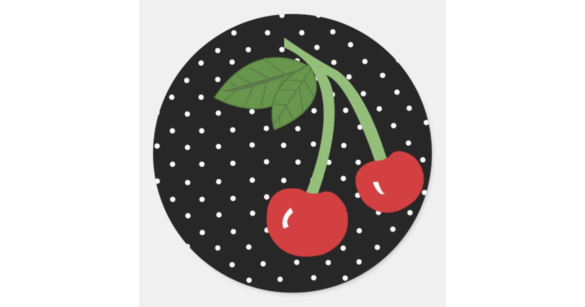 Black Cherry Classic Round Sticker | Zazzle