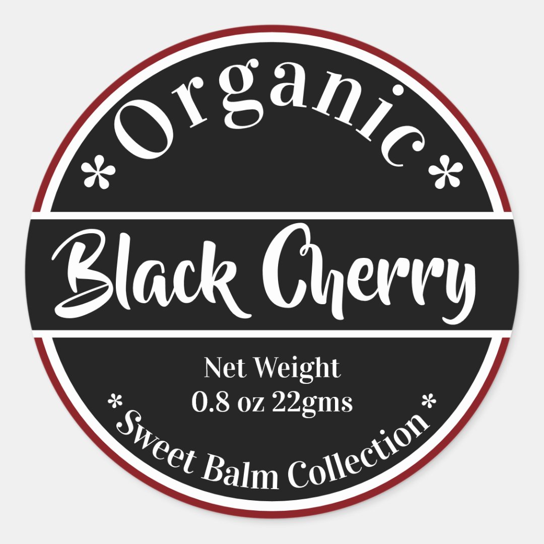 Black Cherry Labels DIY Lip Gloss Bath Body Gifts | Zazzle
