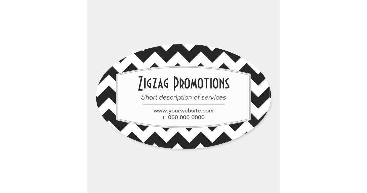 Black Chevron Promotional Sticker | Zazzle