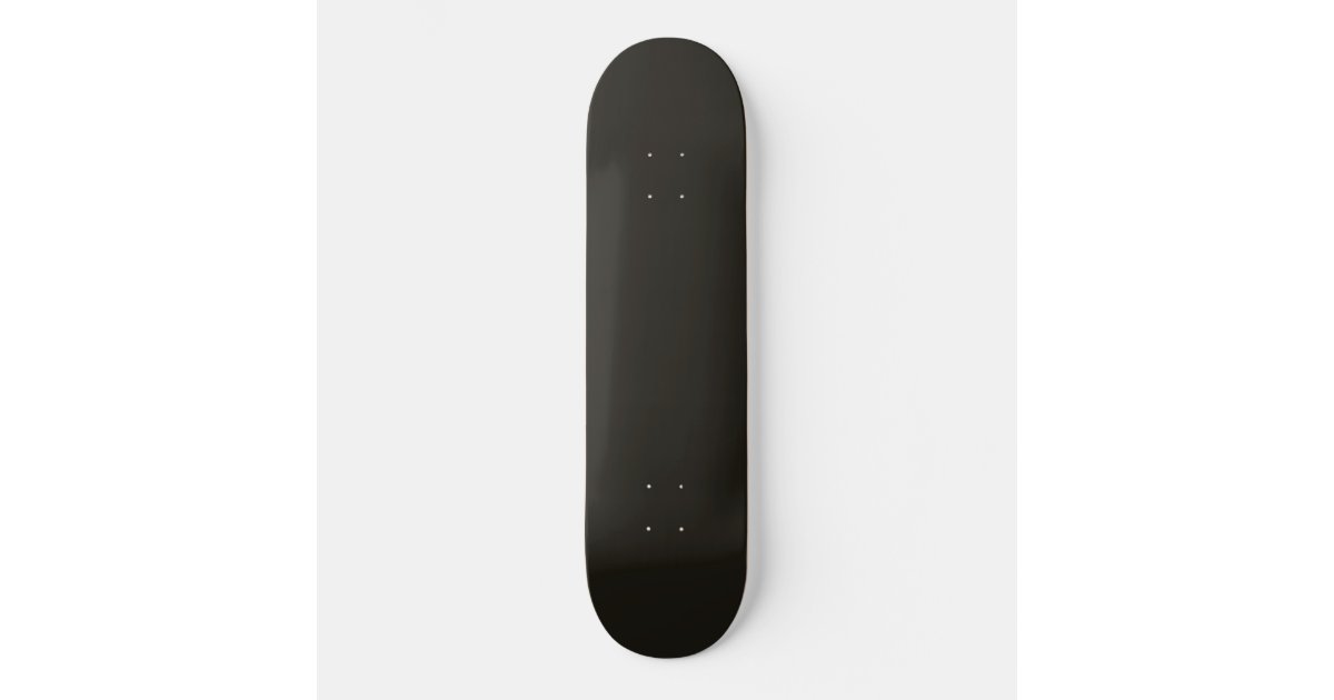 Black chocolate (solid color) skateboard | Zazzle