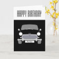 Black Classic Mini Cooper Card | Zazzle