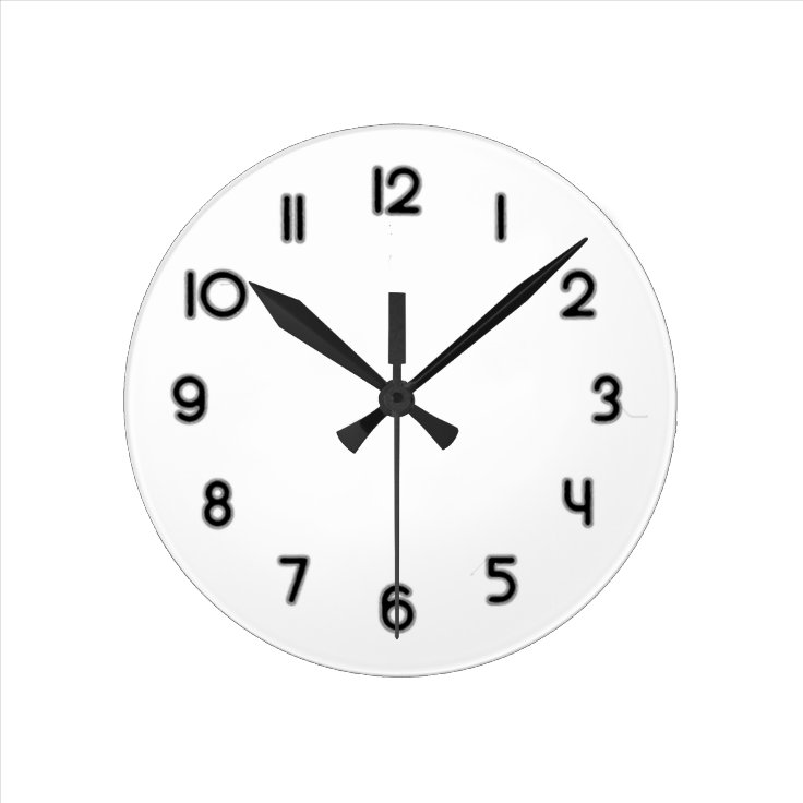 Black Clock Template. | Zazzle