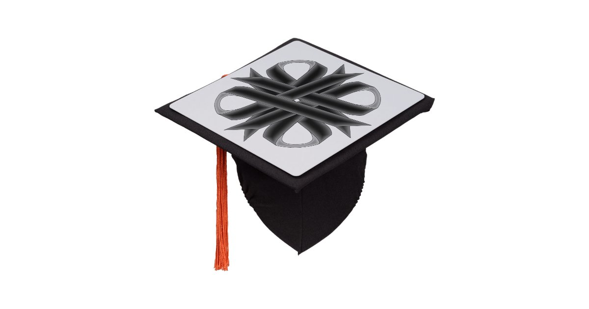 Black Clover Ribbon by Kenneth Yoncich Graduation Cap Topper | Zazzle