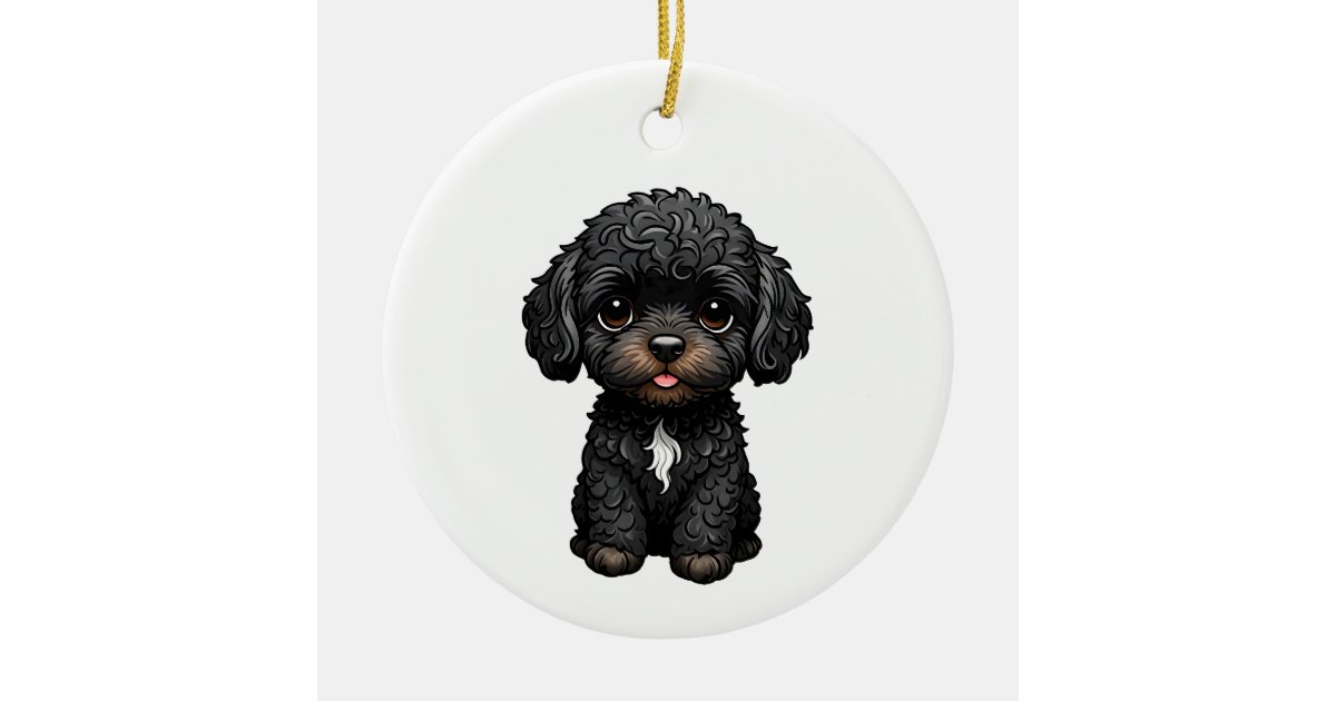 Black Cockapoo Ceramic Ornament | Zazzle