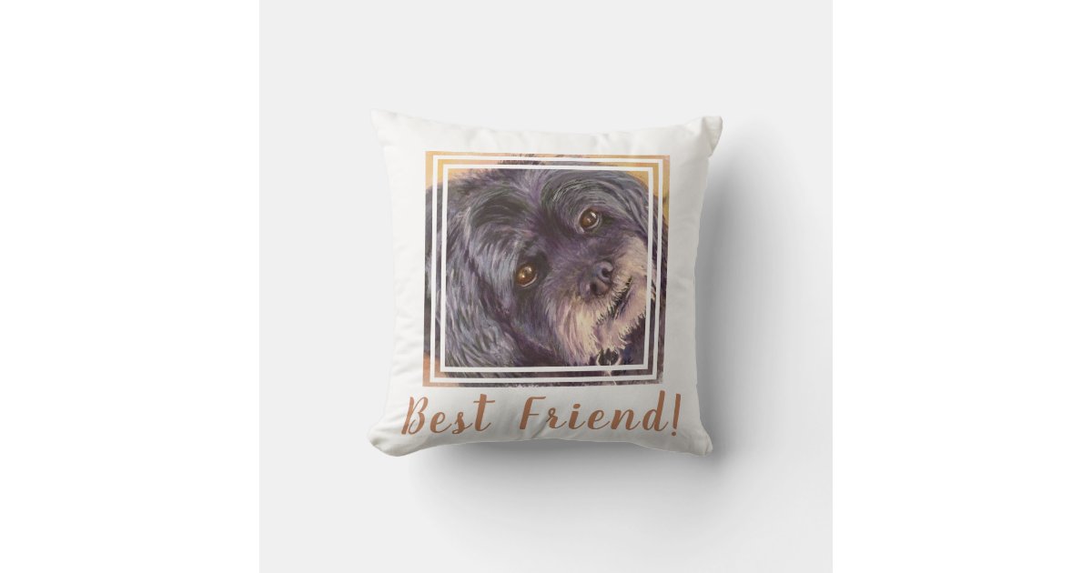 Black CockaPoo Mix Throw Pillow | Zazzle