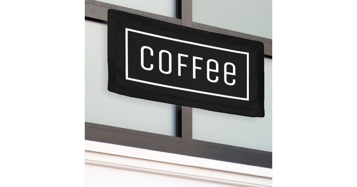 BLACK COFFEE OPEN SIGN | Zazzle