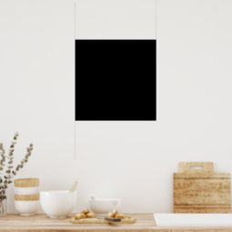 Black Color Plain Pitch Black Background Space Poster | Zazzle