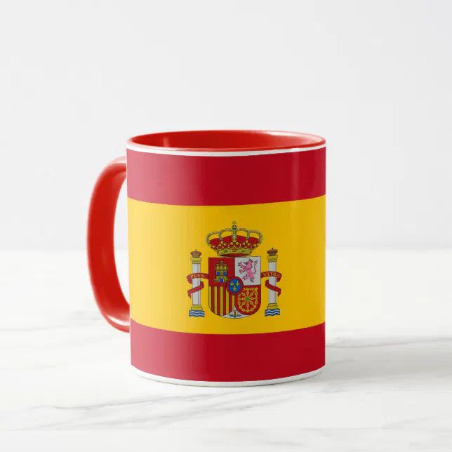 Black Combo Mug with flag of Spain | Zazzle