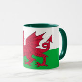Black Combo Mug with flag of Wales, UK | Zazzle