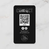 Black Connect With Us Social Media QR Code Business Card | Zazzle