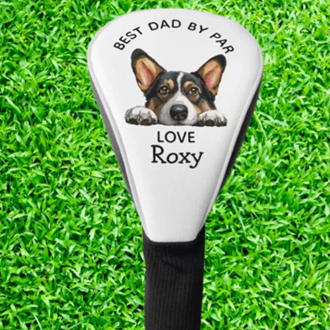 Black Corgi Puppy Gift Golf Head Cover | Zazzle