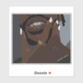Black couple artwork art (Black love) Sticker | Zazzle