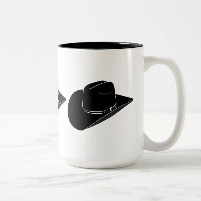 Black cowboy hat coffee mug | Zazzle