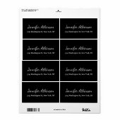 Black Creative Handwriting Plain Simple Label | Zazzle