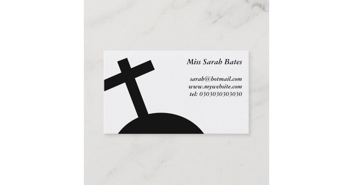 Black Cross Business Card | Zazzle
