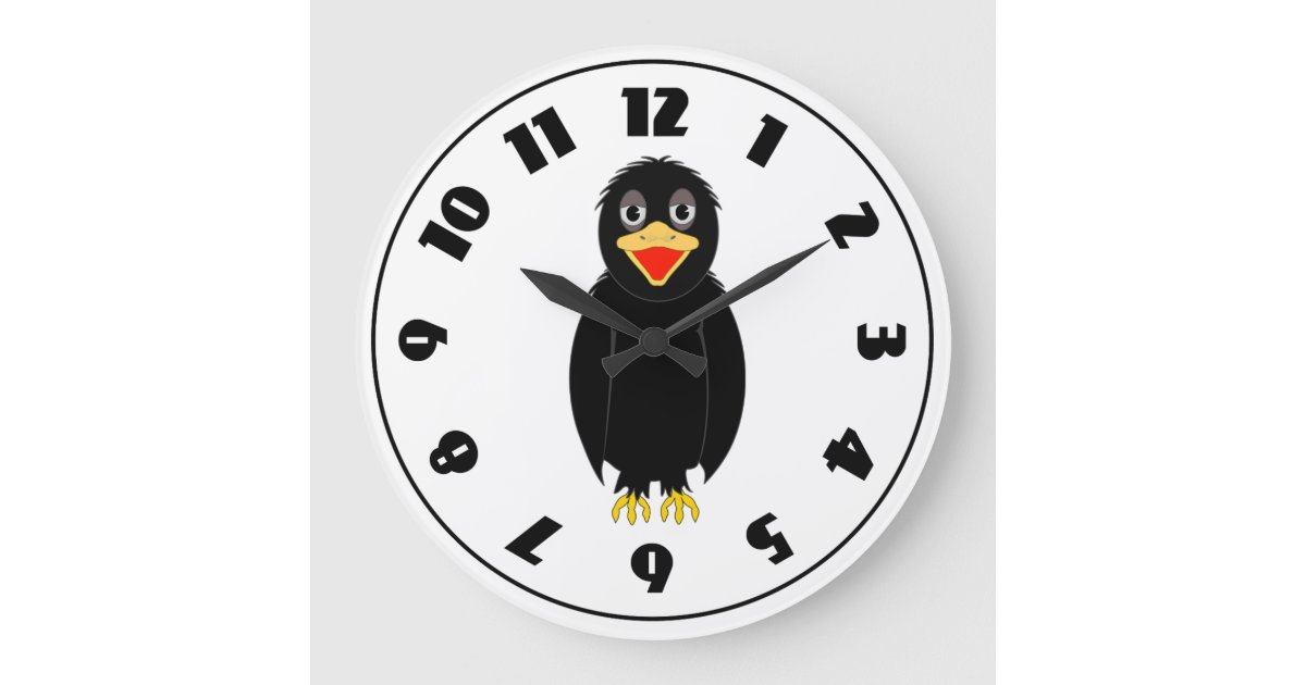 Black Crow Clock | Zazzle