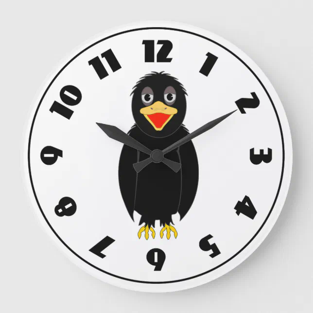 Black Crow Clock | Zazzle