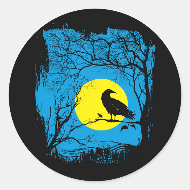 Black Crow Sticker | Zazzle