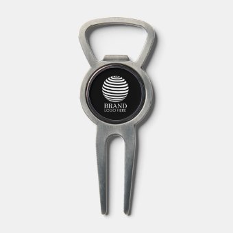 Black Custom Business Logo Company Corporate Divot Tool | Zazzle