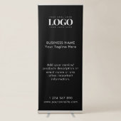 Black Custom Business Logo Text Corporate Company Retractable Banner ...