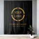 Black Custom Company Logo Backdrop For Events | Zazzle