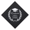 Black Custom Laurel Wreath Grad Name & Year Emblem Graduation Cap ...