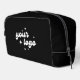 Black Custom Logo Business Travel Dopp Kit | Zazzle