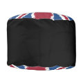 Black Custom Union Jack Art Heva Weva Foot Stool Pouf | Zazzle