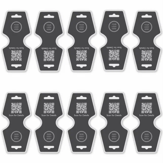 Black Customizable DIY Necklace Foldover Hang Tag Sticker | Zazzle