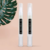 Black Cuticle Oil Pen Logo Cosmetic Product Label | Zazzle
