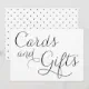 Black Dainty Script Wedding Cards and Gifts Sign | Zazzle