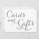 Black Dainty Script Wedding Cards and Gifts Sign | Zazzle