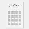 Black Dainty Script Wedding Seating Chart Foam Board | Zazzle