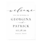 Black Dainty Script Wedding Welcome Sign | Zazzle.com