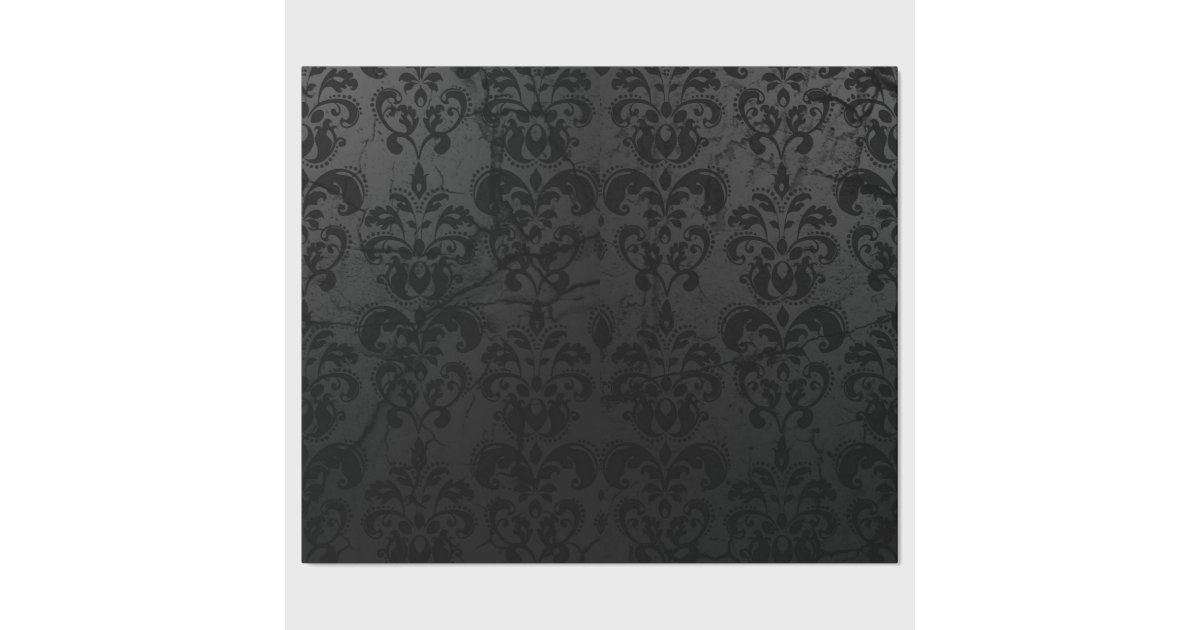 Black Damask Gift Wrap | Zazzle.com