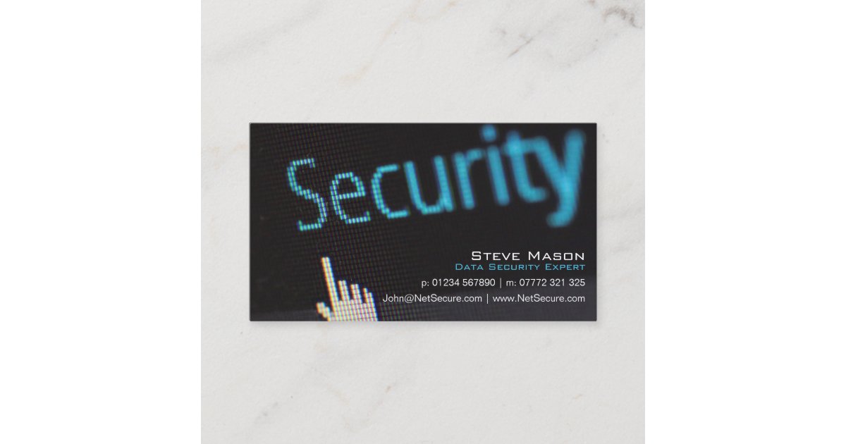 Black Data Security Business Card | Zazzle