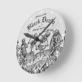 Black Death Dancing Skeletons Gothic Macabre Round Clock | Zazzle