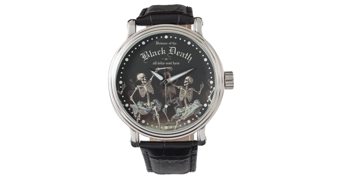 Black Death Dancing Skeletons Halloween Watch | Zazzle