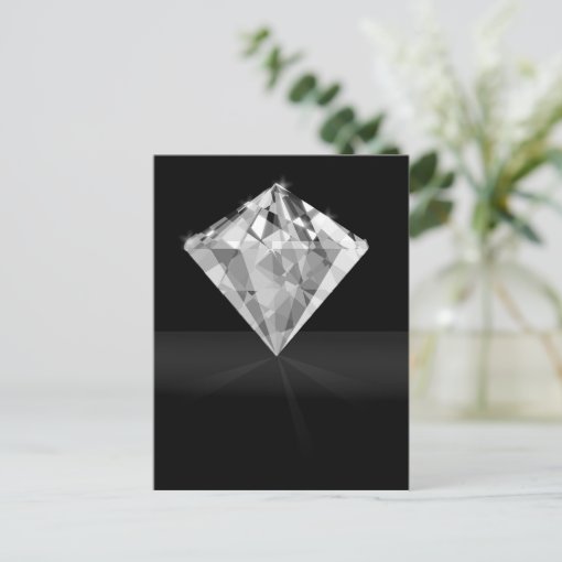 Black Diamond Gem Postcard | Zazzle