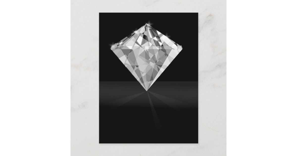 Black Diamond Gem Postcard | Zazzle
