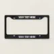 Black Diamond Plate and Custom Message License Plate Frame | Zazzle
