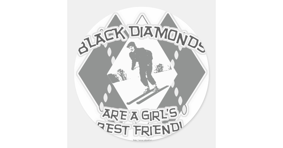 Black Diamonds Classic Round Sticker | Zazzle