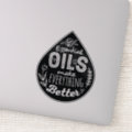 Black Die Cut Essential Oil Drop Sticker | Zazzle
