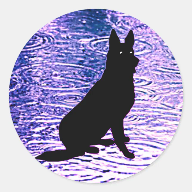 Black Dog - Always on Watch - Guard-Dog Stickers | Zazzle