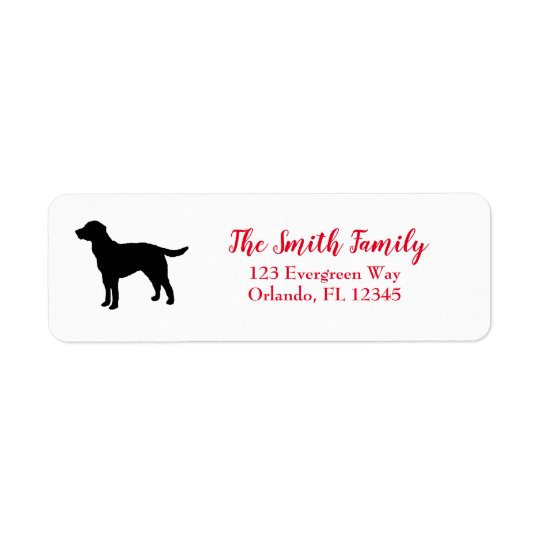 Black Dog Labrador Pup Address Label | Zazzle.com