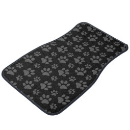 Black dog paw print car mat | Zazzle