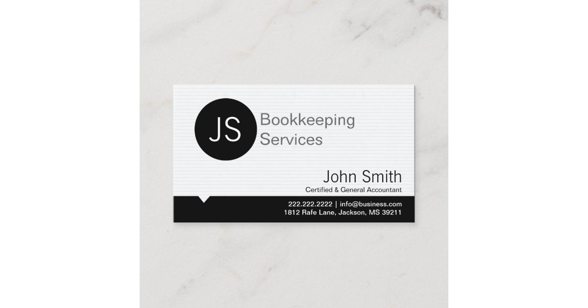 Black Dot Bookeeping/Accounting business card | Zazzle