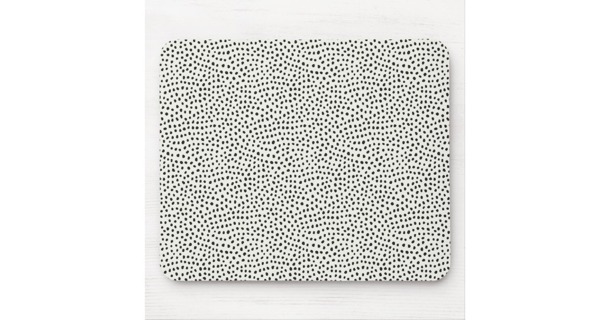 Black Dot Pattern Mouse Pad | Zazzle