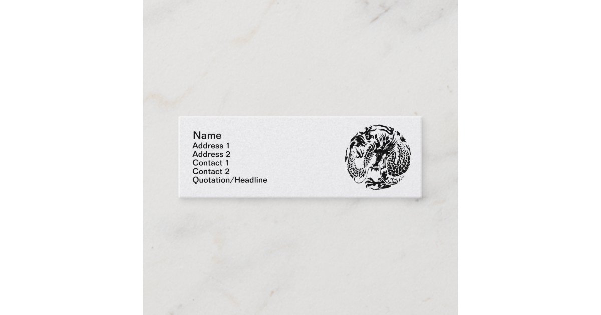 Black Dragon Business Card | Zazzle
