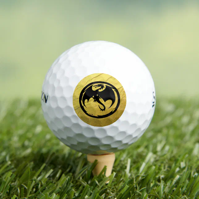 Black Dragon Gold Vein Srixon Soft Feel golf balls | Zazzle